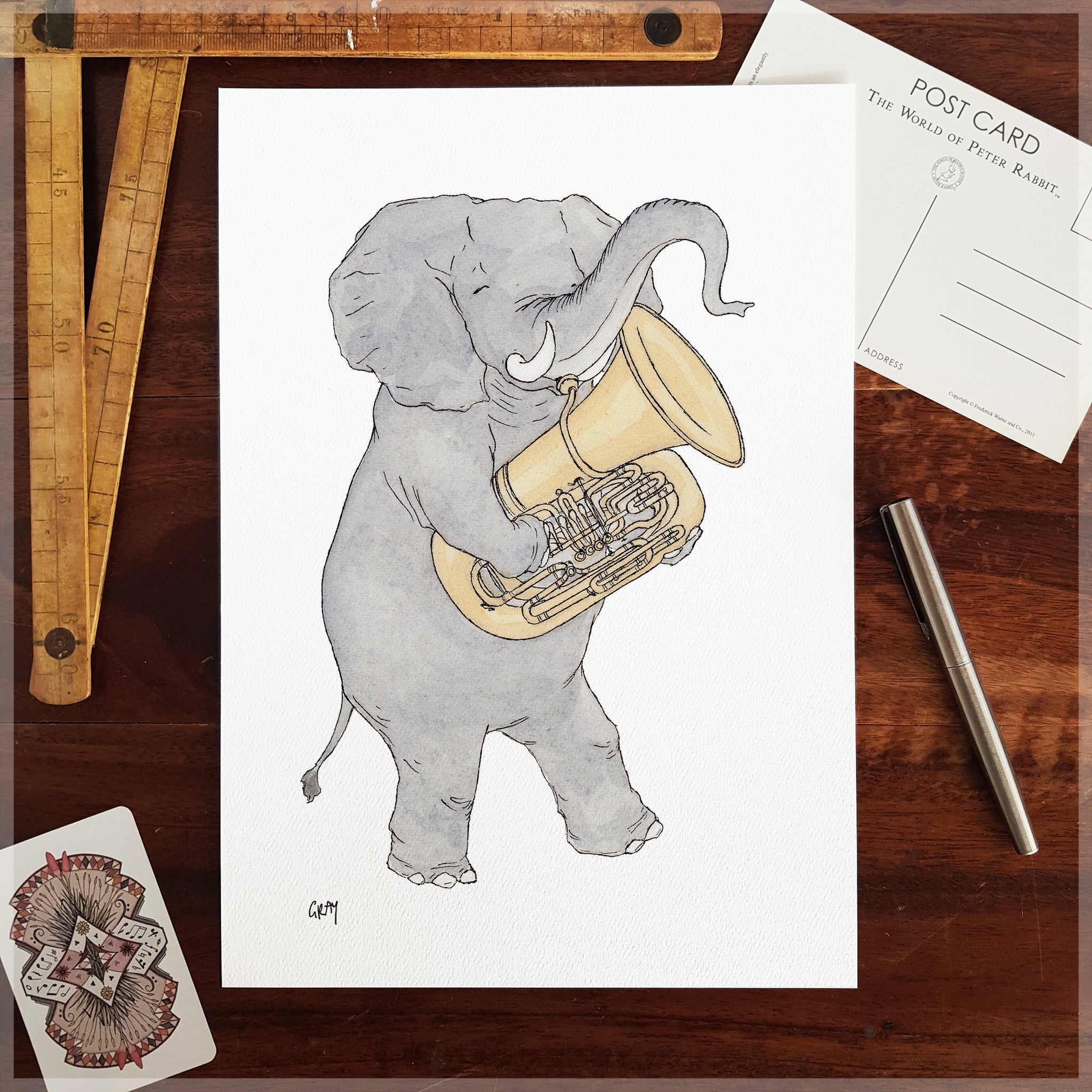 A4 Print - The Elephant A4 | Artisan's Nest Collective Newtown